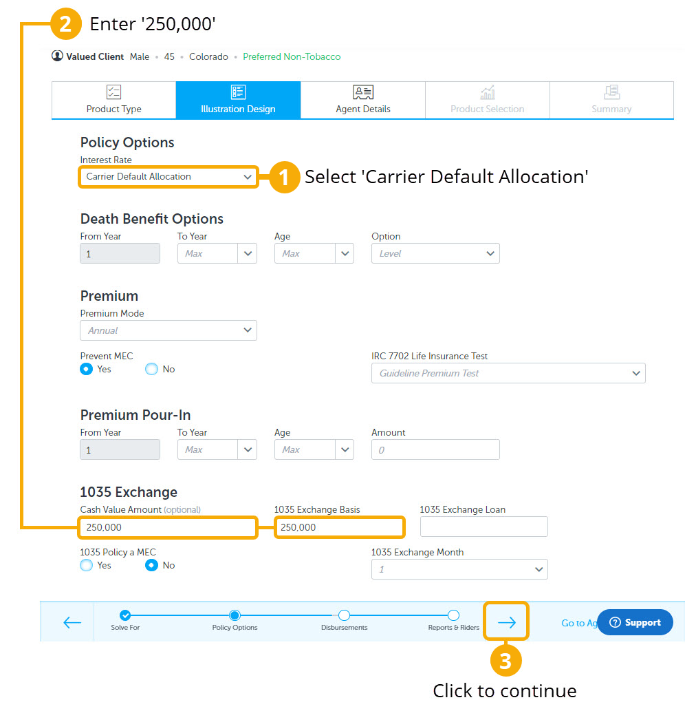 Case Design Strategy: 1035 Exchange Input and Product Comparison ...